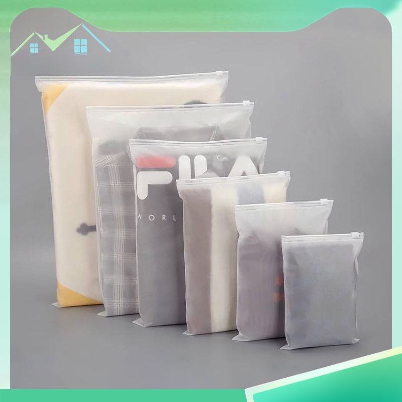 1 Piece Waterproof Frosted Ziplock Storage Bag Transparent Plastic ...
