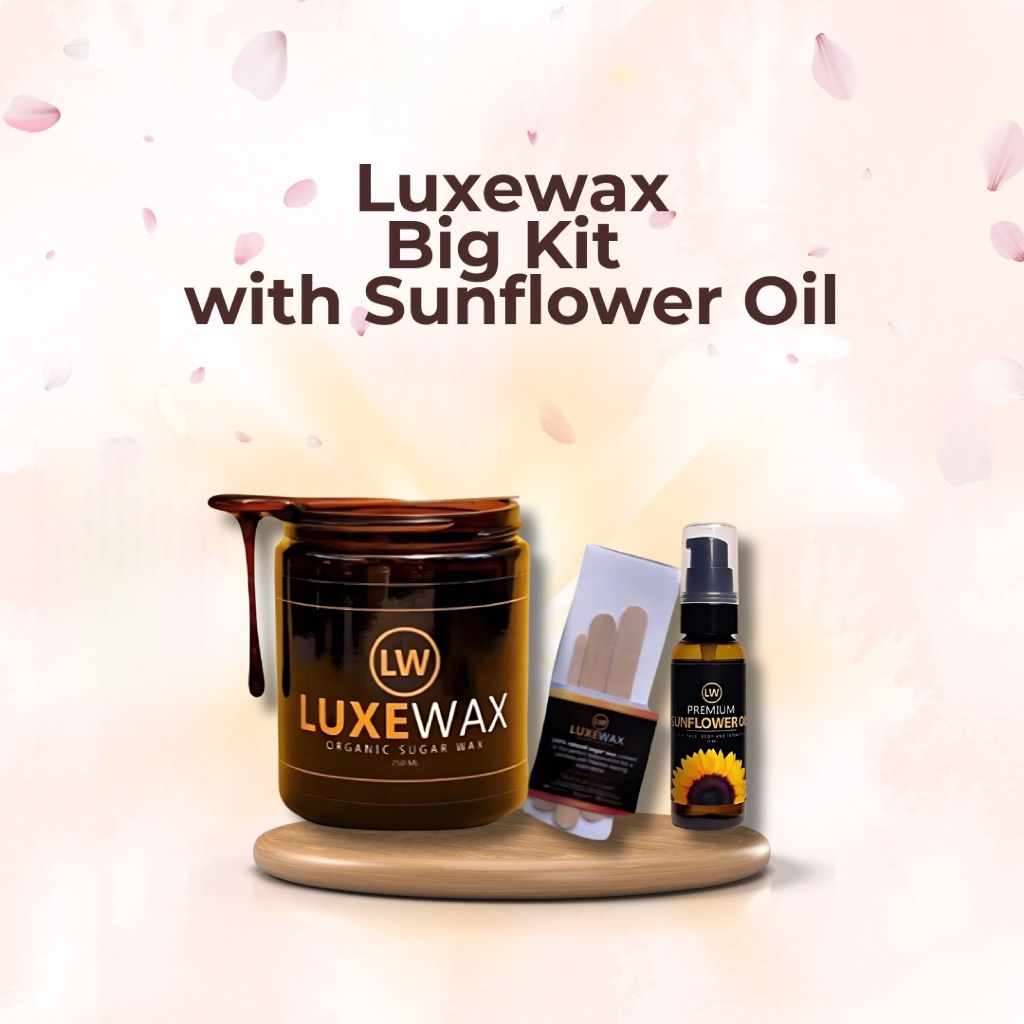 LUXEWAX Mini Kit for hair removal, hot and cold sugar wax, underarms ...