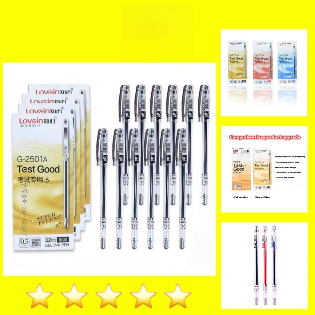 12Pcs Gel Ink Pens 0.5mm Fine Tip for Precision Writing | Shopee ...