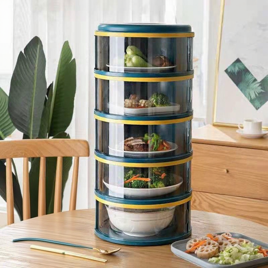 HD 5 Layer & 3 Layer Household Multi layer Food Storage Box Anti flies ...