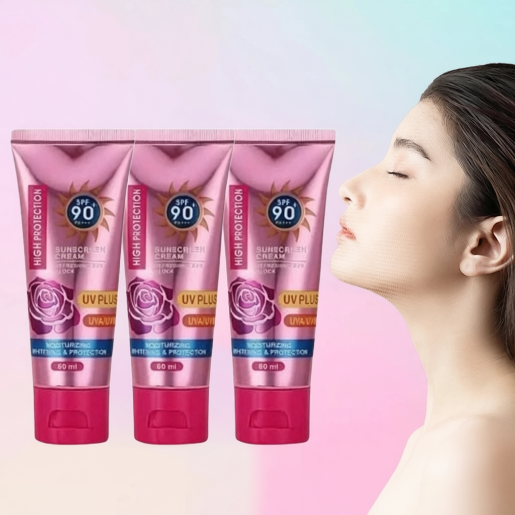 1/2/3Pcs Rose SPF90+++ Sunscreen Cream High Protection UV+ KISS ...