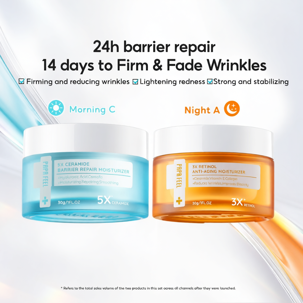 PAPA FEEL Morning C & Night A Cream Set | 3X Retinol Anti-Aging + 5X ...