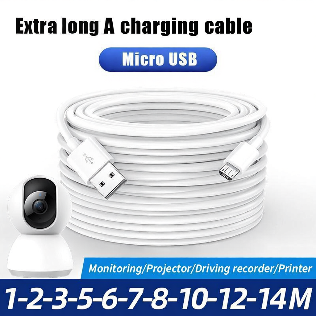 3m/5m/10m Micro USB Charging Charger Cable For Android Smart Phone ...