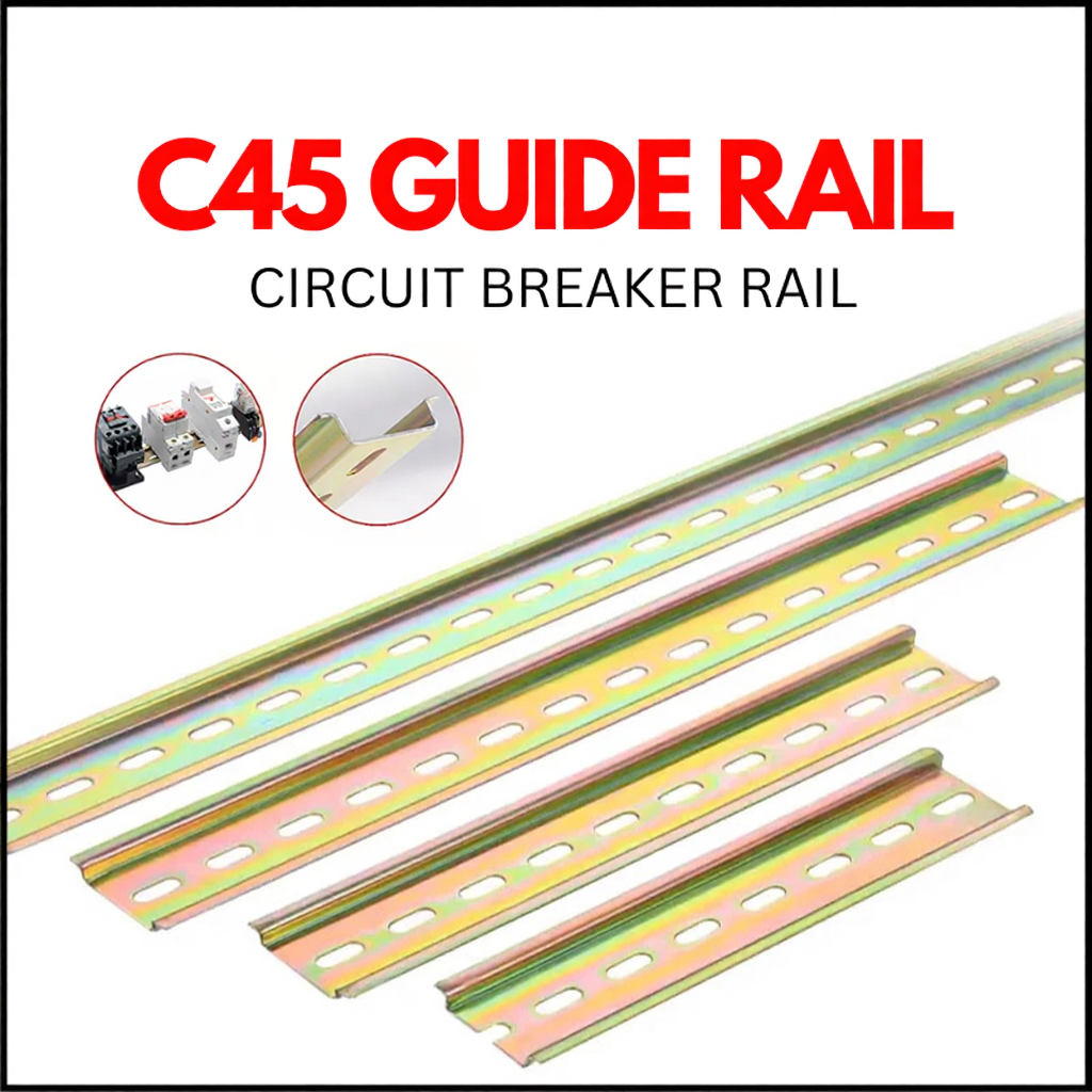 Fixing Grooved Metal DIN Rail for Circuit Breakers and Relays | Shopee ...