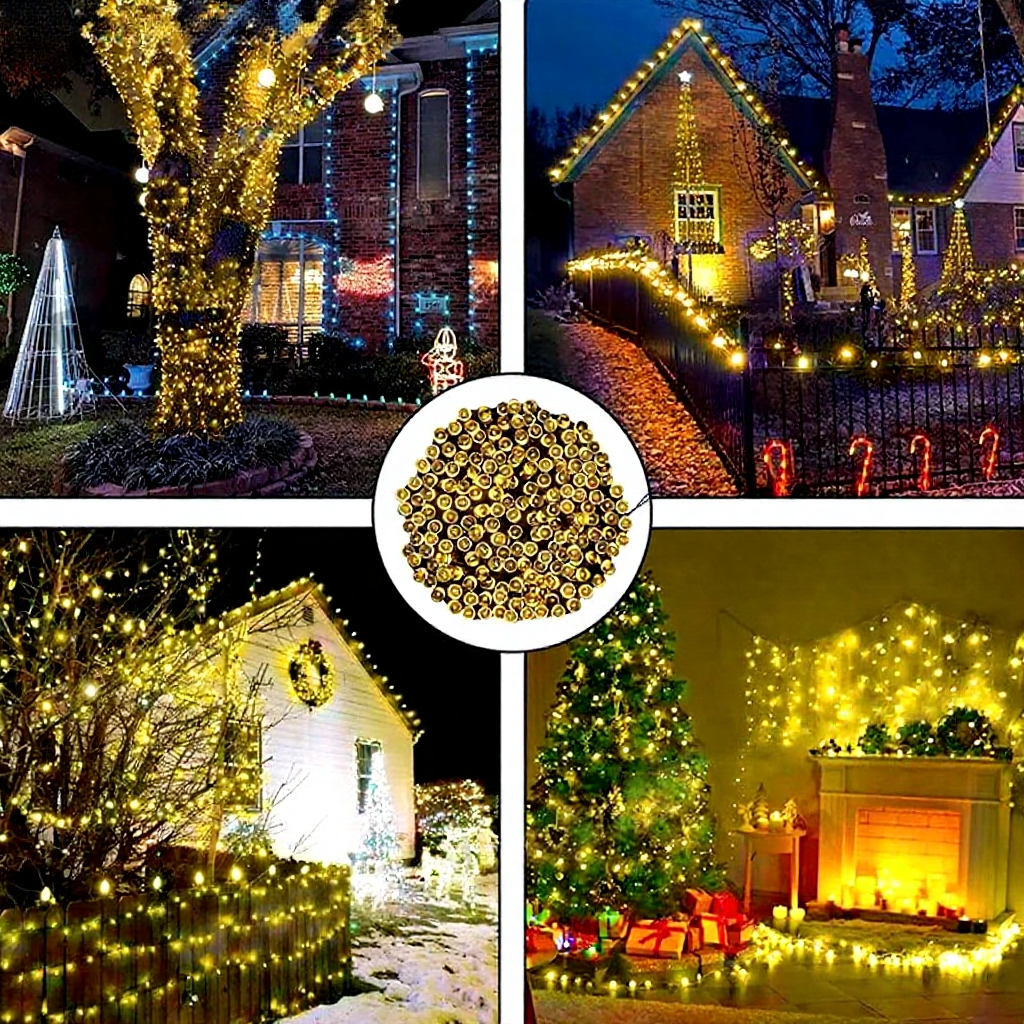 100-LED Solar Christmas Fairy Lights – Waterproof Outdoor Garden ...