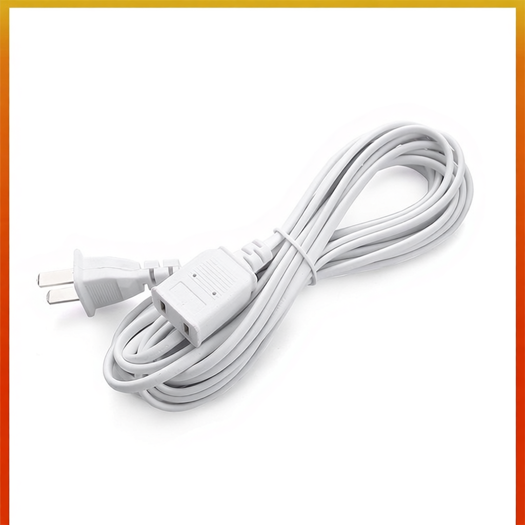 2-Pin Power Cord Extension – Dual Portable Extension for Table Lamp ...