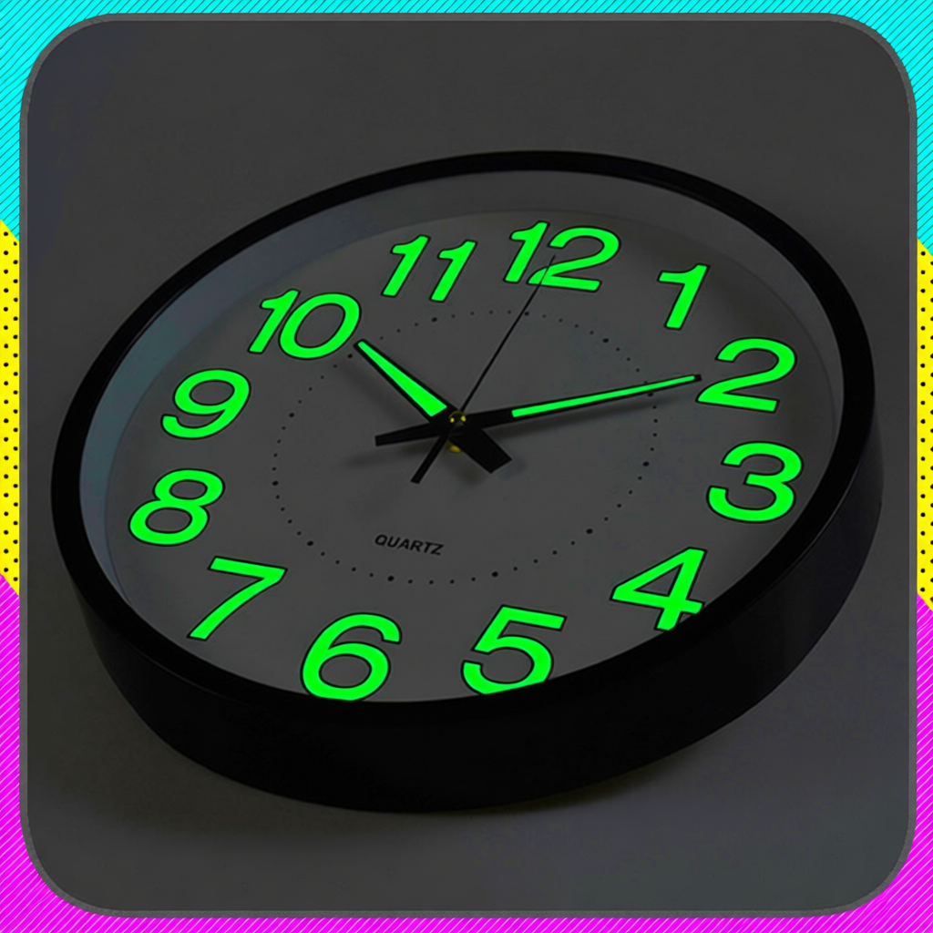 HEY! 12 Inches Luminous Wall Clock 8" Clocks Glow In The Dark with ...