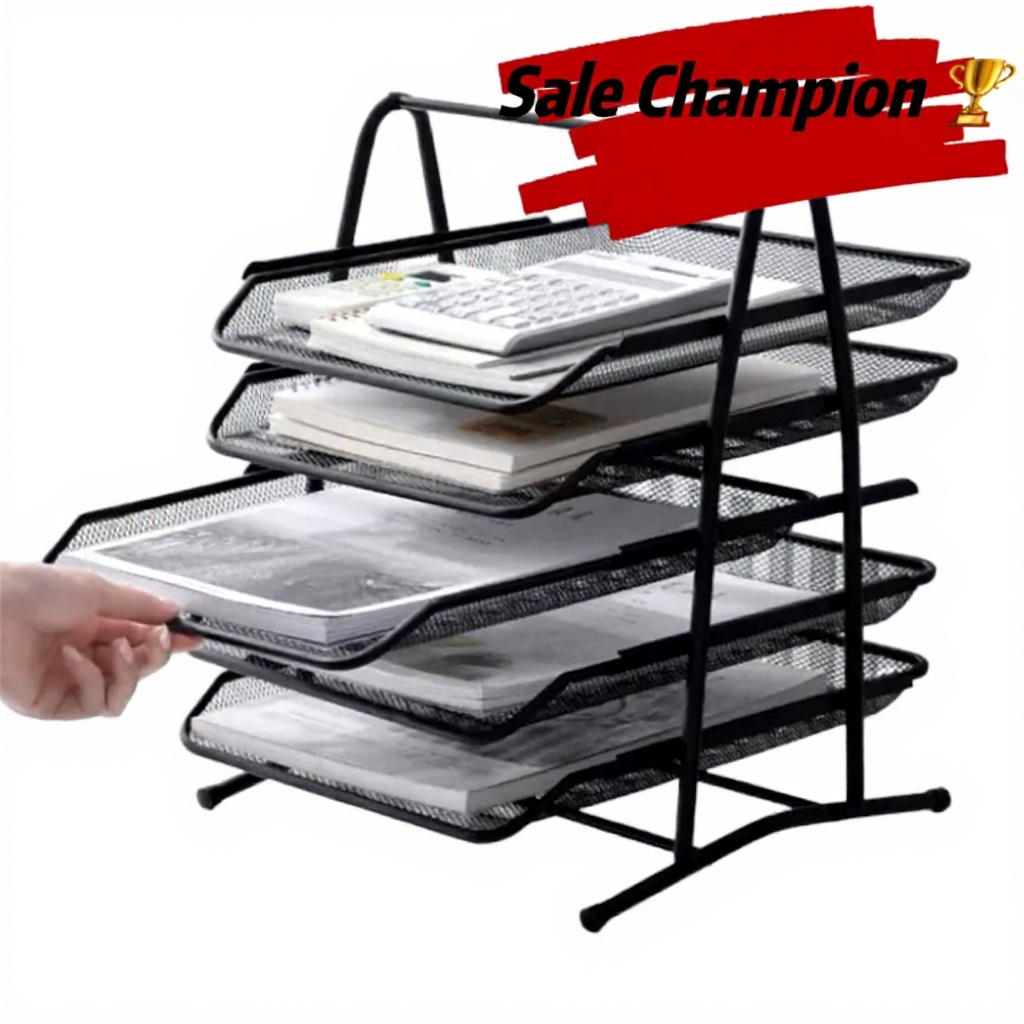 5layer desk file organizer for decument file tray storage office ...