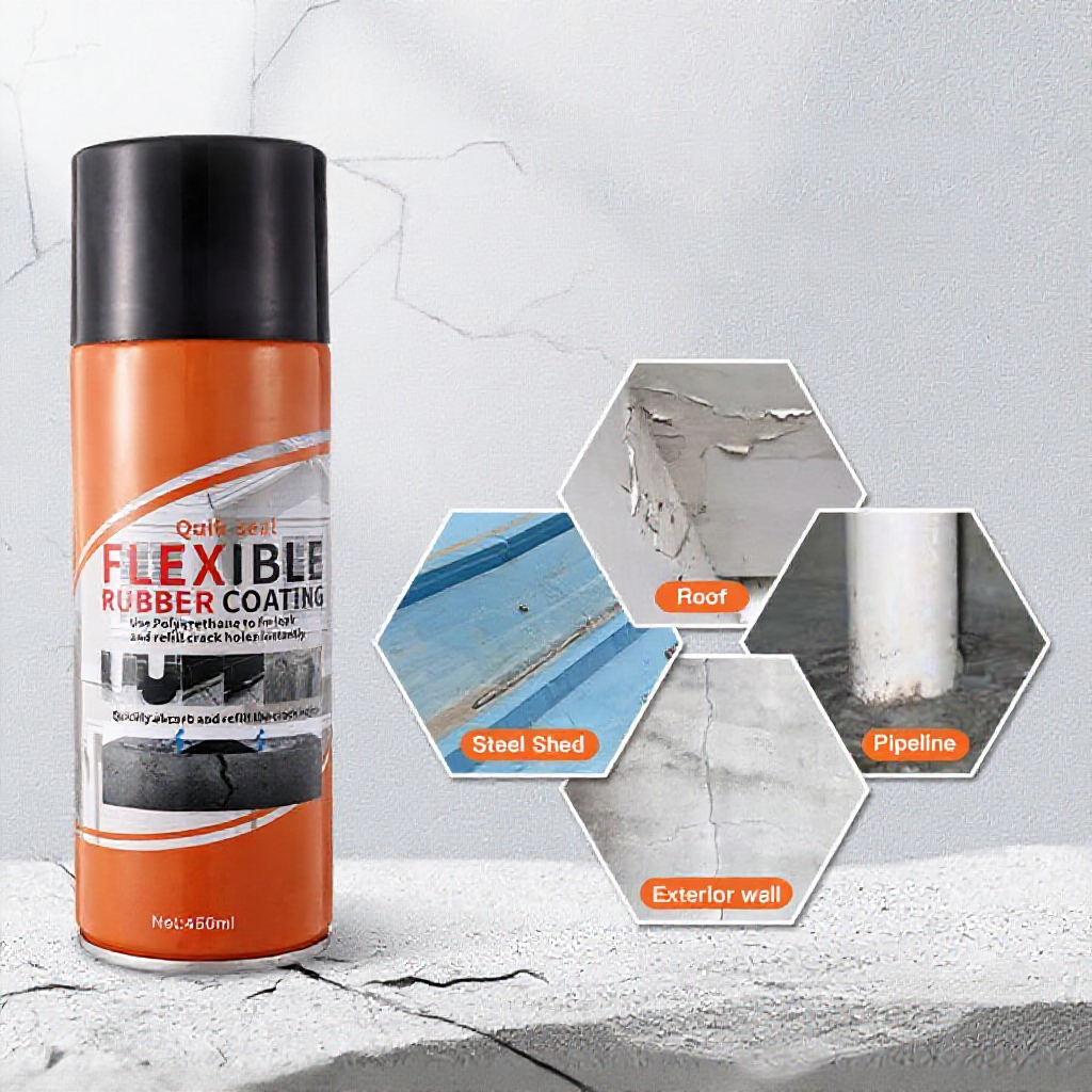 Quick Seal Flexible Rubber Coating (450ml) Waterproof Spray Sealant ...