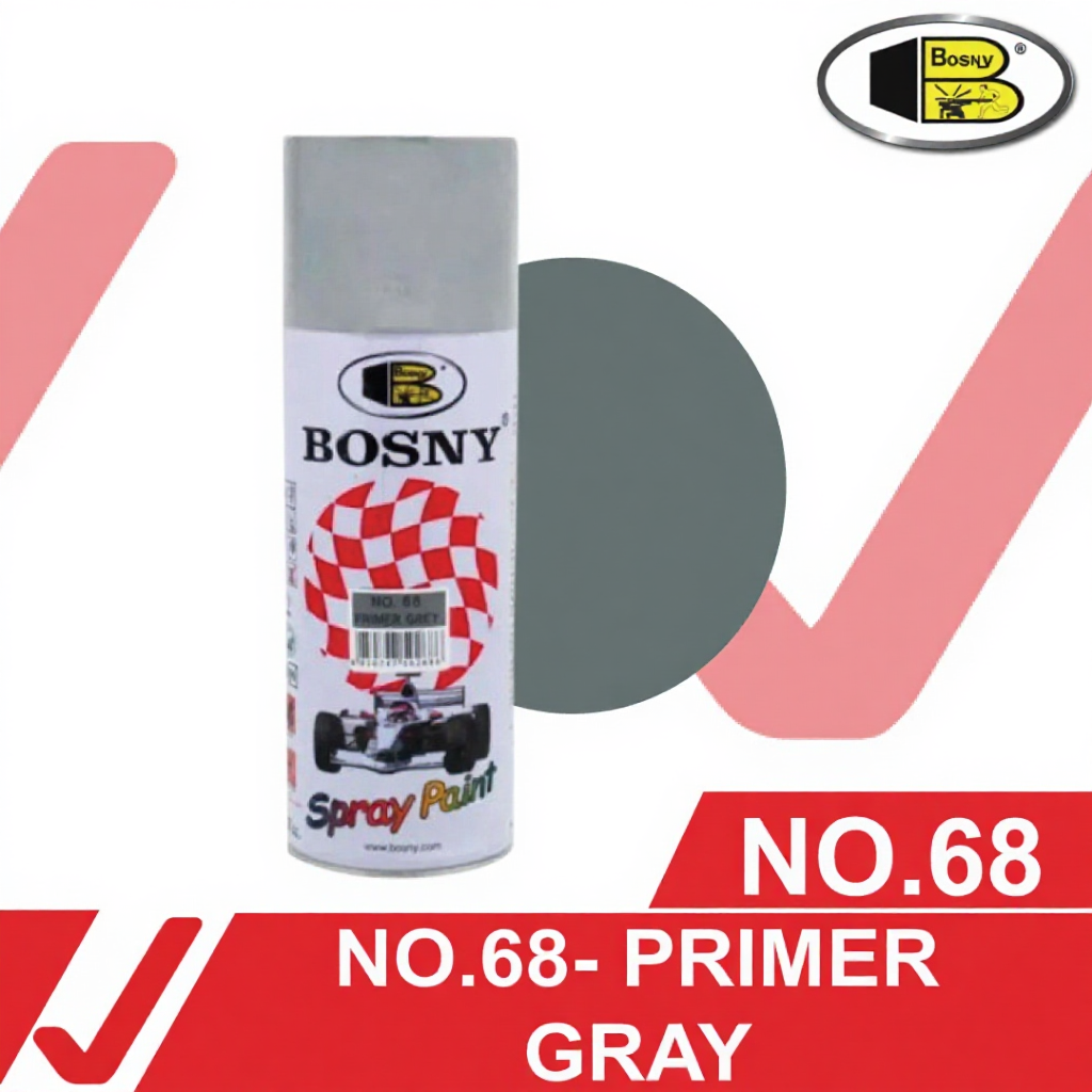 Bosny Acrylic Spray Paint #68 Primer Gray - Premium Quality Fast Drying ...