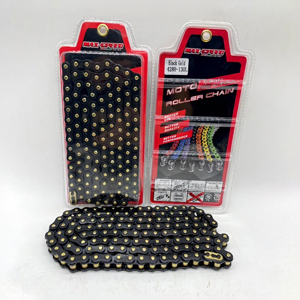 Black/Silver Chain 415-130L Motorcycle Chain | Shopee Philippines