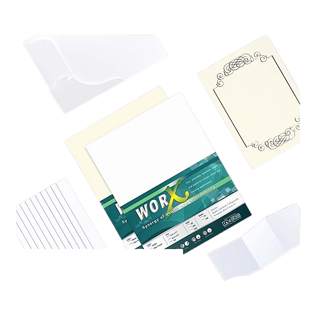 Worx Specialty Board Paper – 1 Pack, 90/180/200/250gsm, White or Pale ...