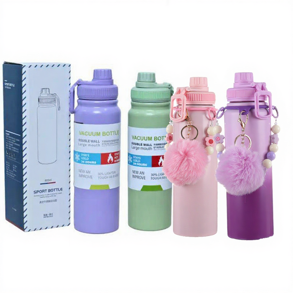 600ML/800ML/1000ML/1300ML Stainless Steel Sport Water Bottle, Insulated ...