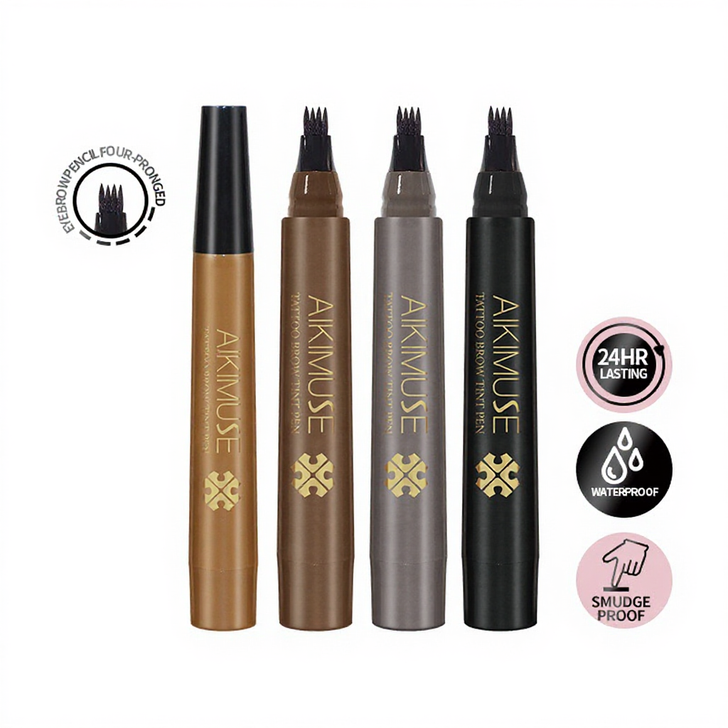 KIMUSE Brand Eyebrow Fork Tip Liquid Pencil 4 Head Eyebrow Waterproof ...