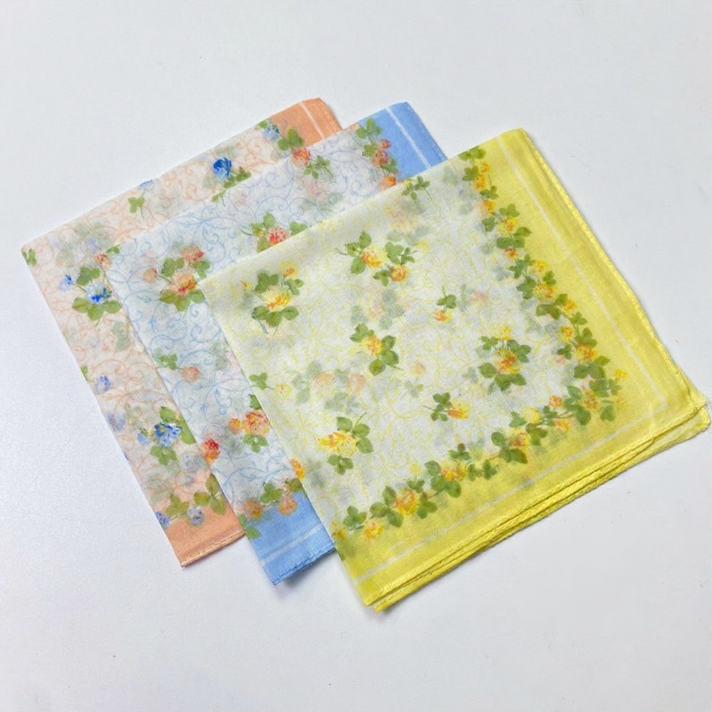 12 Pieces Women's Floral Cotton Handkerchief | Shopee Philippines