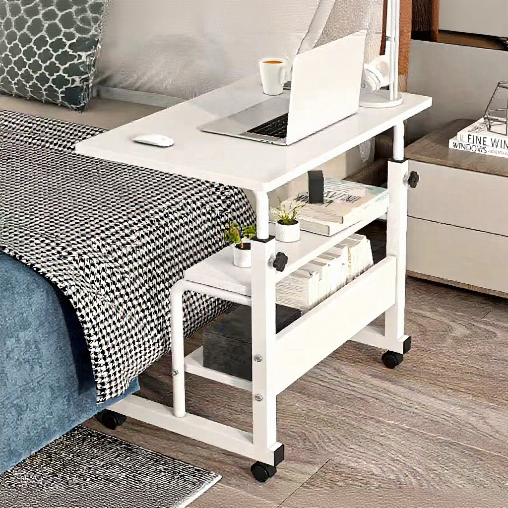 Adjustable Laptop Table Desk – Portable Bedside Study Table for Home ...