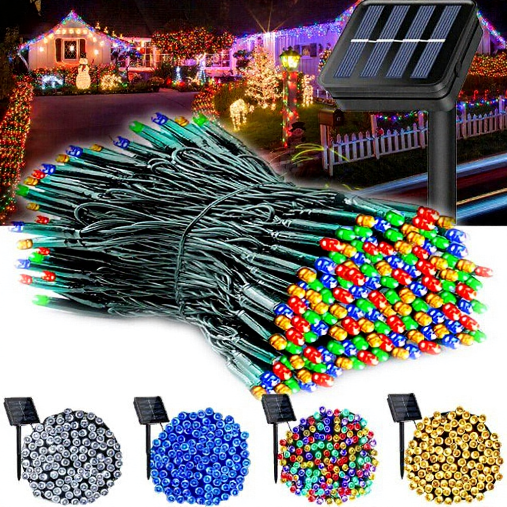 Outdoor Solar LED String Lights – Waterproof Garland for Home, Garden ...