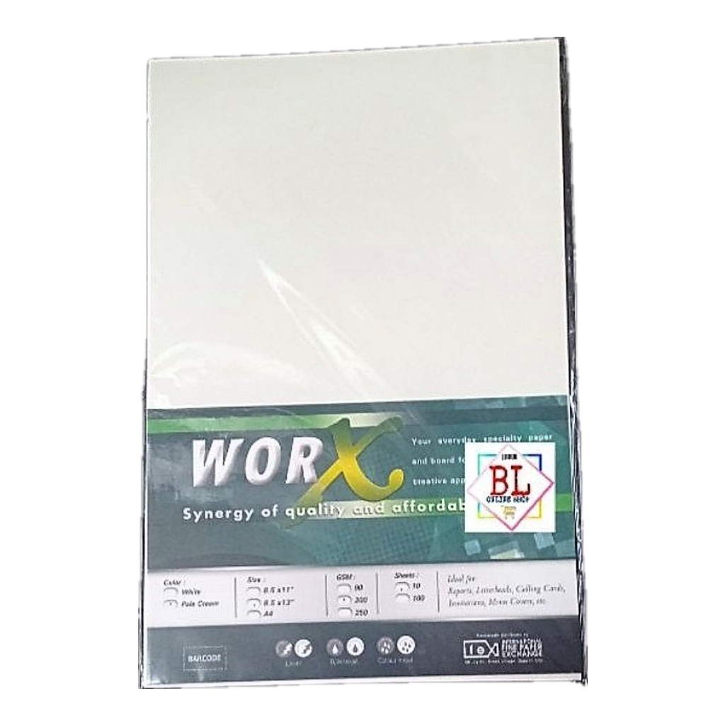 Worx Specialty Board Paper – 1 Pack, 90/180/200/250gsm, White or Pale ...