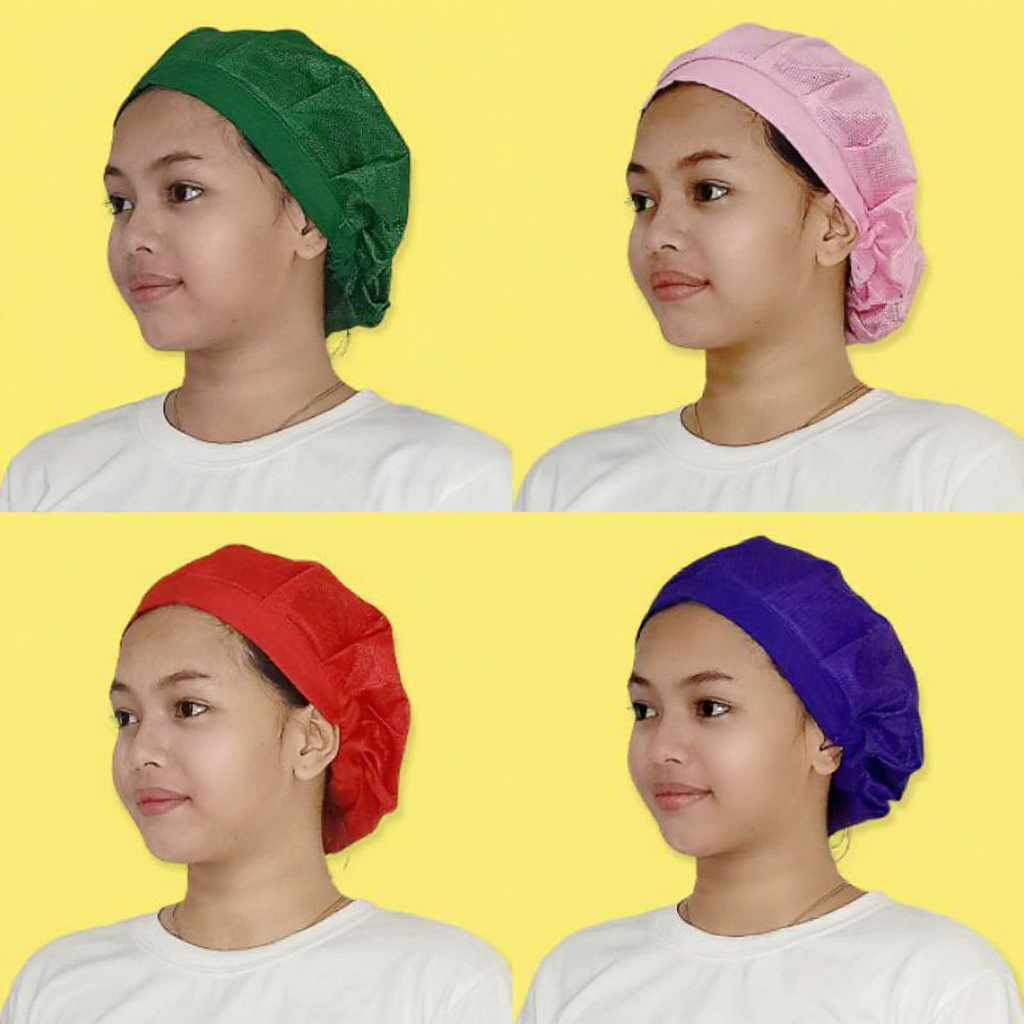 Adjustable Mesh Hairnet Cap – Multi-Color Kitchen & Production Use ...
