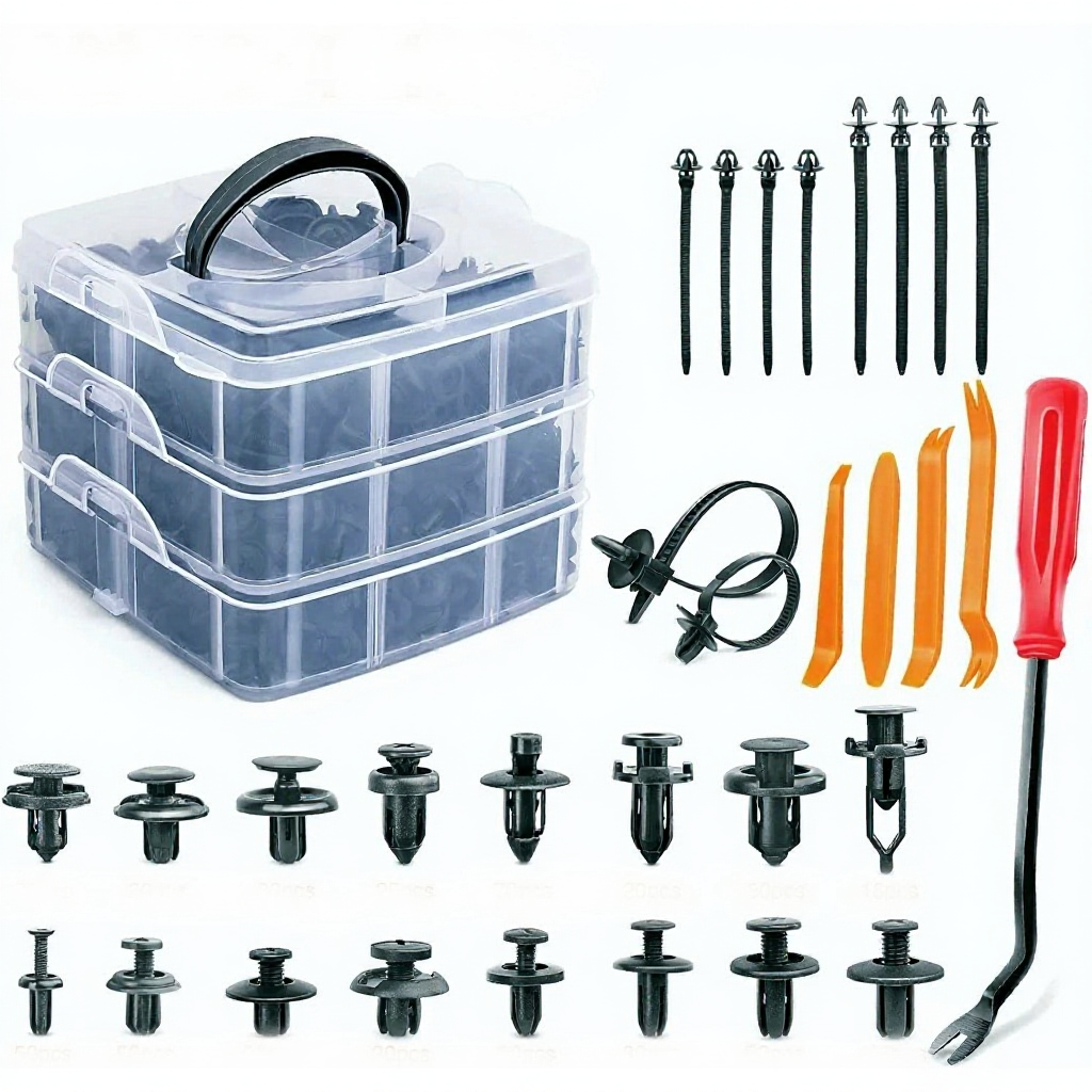 Durable Nylon Car Fastener Clip Set with Tools - 100/620 PCS | Shopee ...