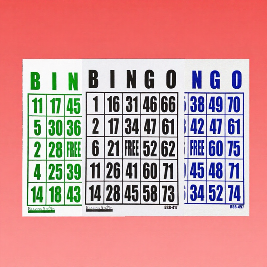 Durable Bingo Cards Set with Vibrant Colors and Large Numbers - 50pcs ...