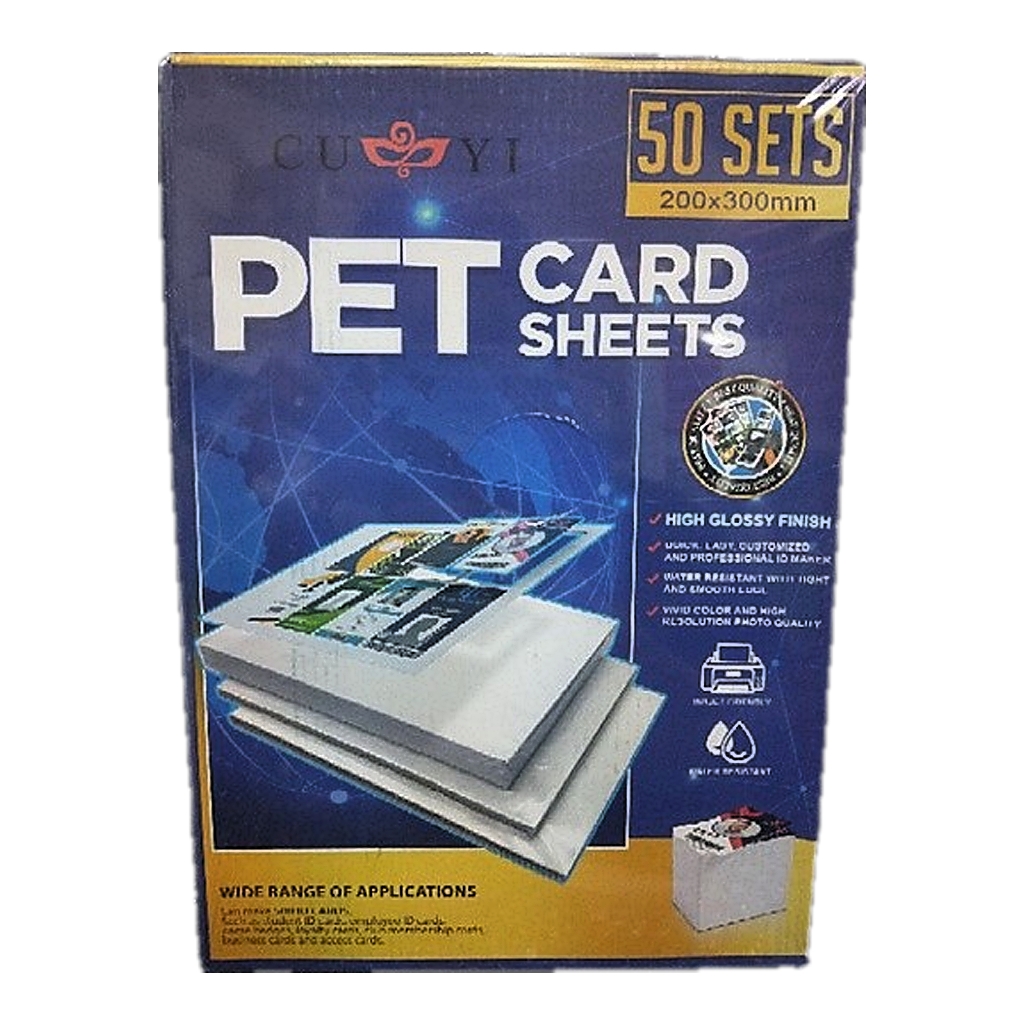 CUYI PVC | PET Sheet for ID Printing, Bag Tag & Calling Card Making A4 ...