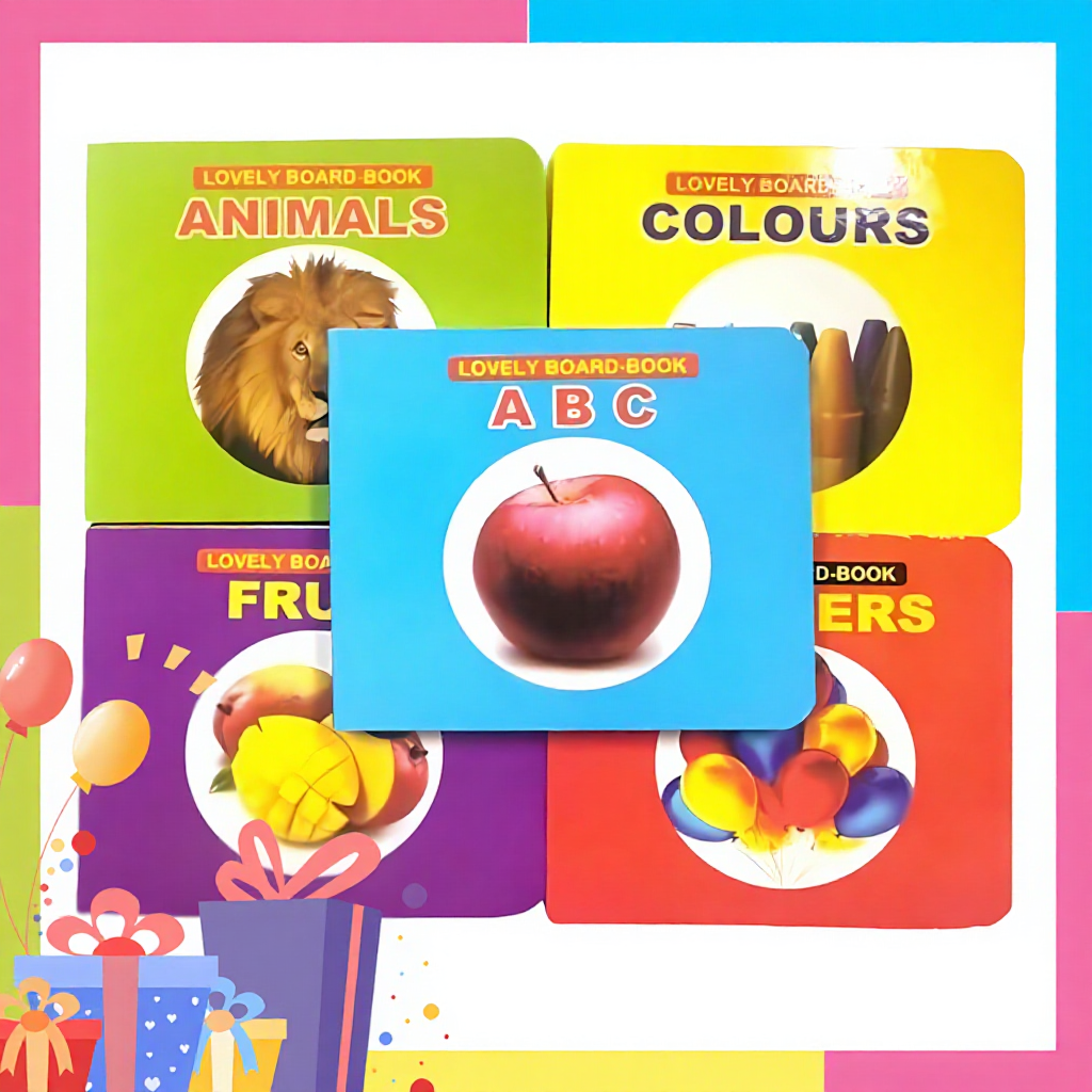 Educational Kids Board Books Set with Durable Hardbound Design ...
