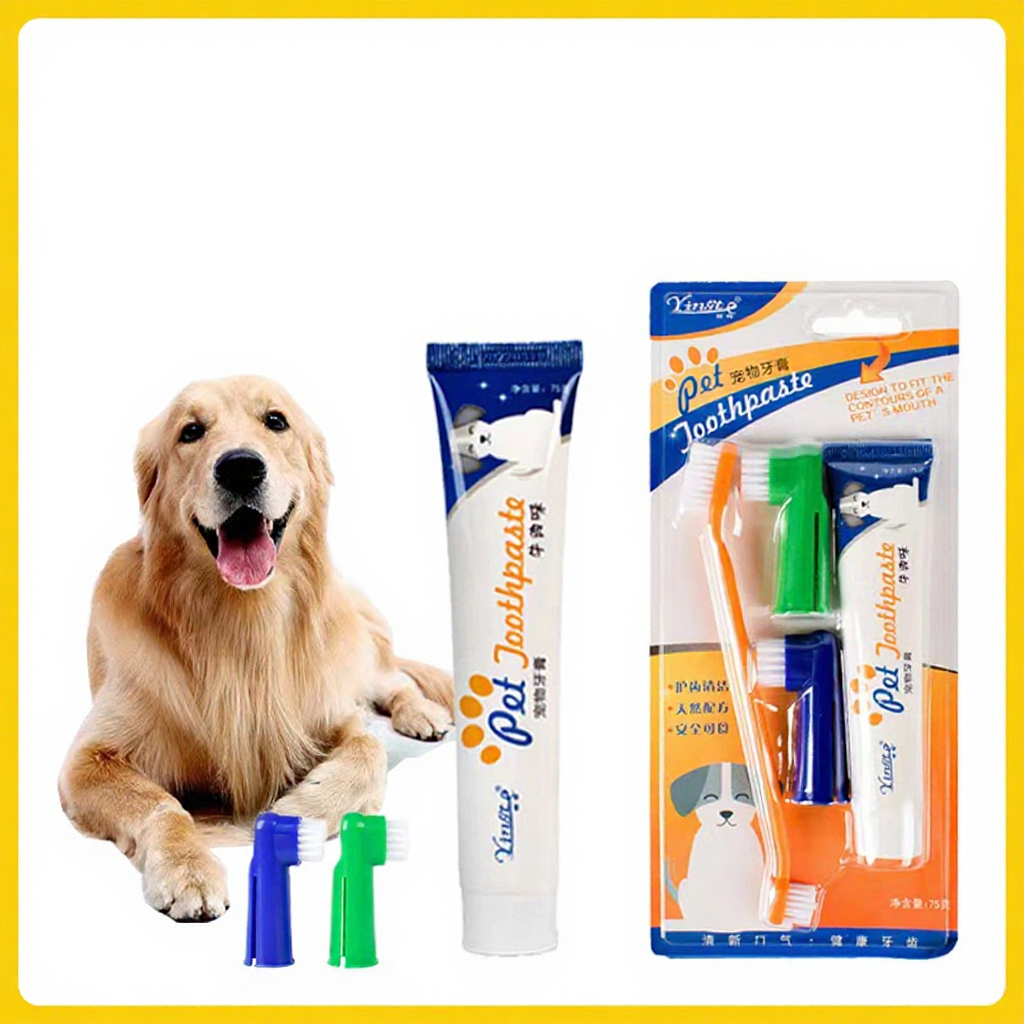 Pet Toothbrush Set with Toothpaste - For Dogs & Cats | Shopee Philippines