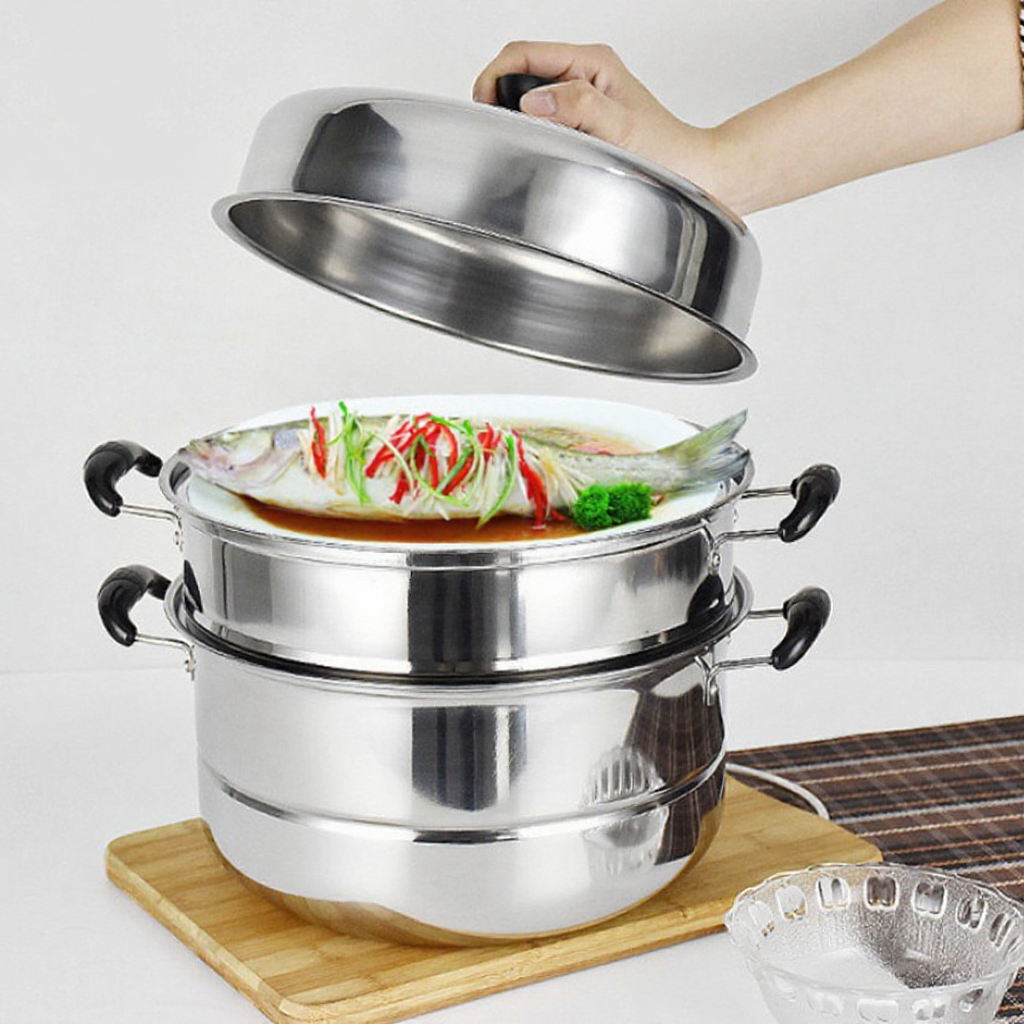 Kaisa Villa steamer 3 layer stainless food steamer stainless steamer 3 ...