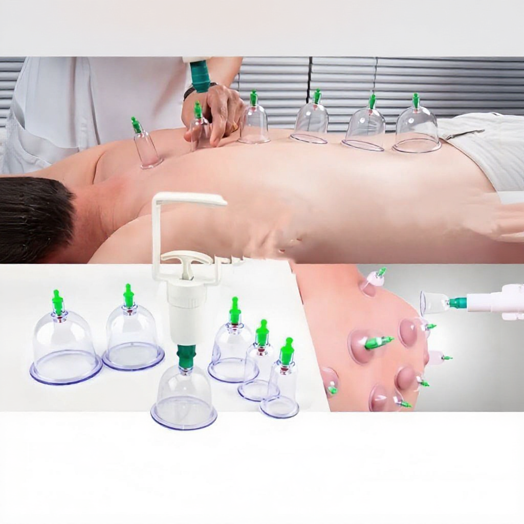 12-Piece Set, Yellow, kyf Traditional Ventosa Vacuum Cupping Massage ...