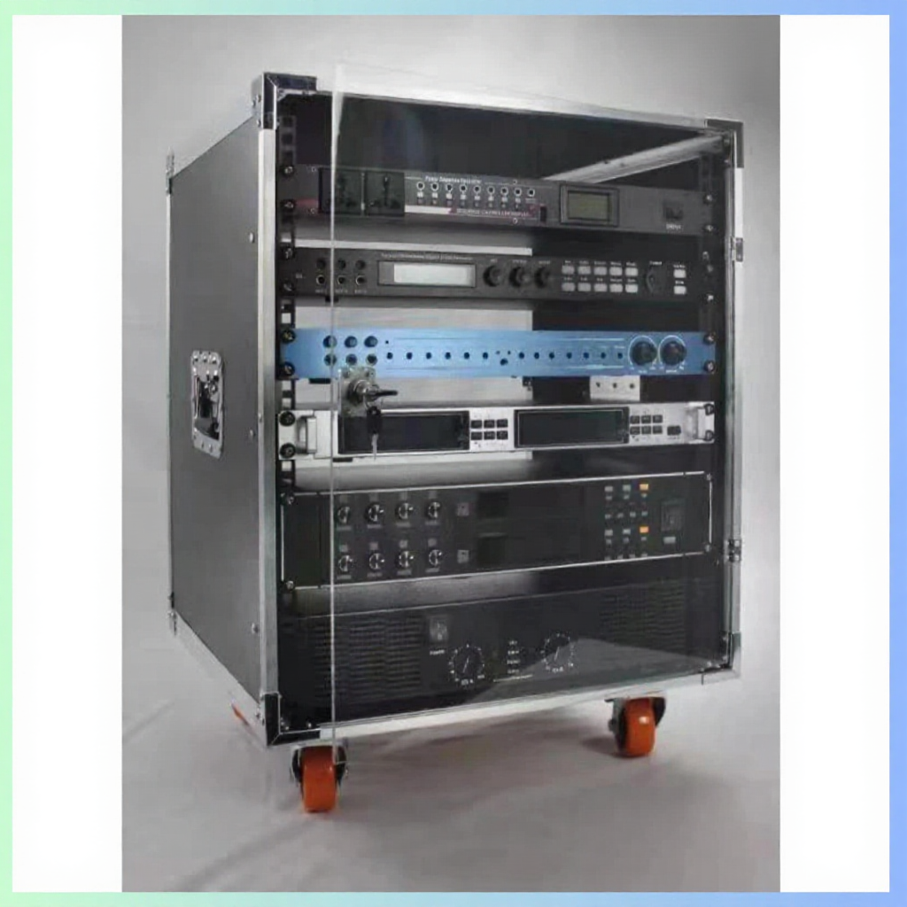 12U Power Amplifier Flight Case - Rack Mount Touring Cabinet with Door ...