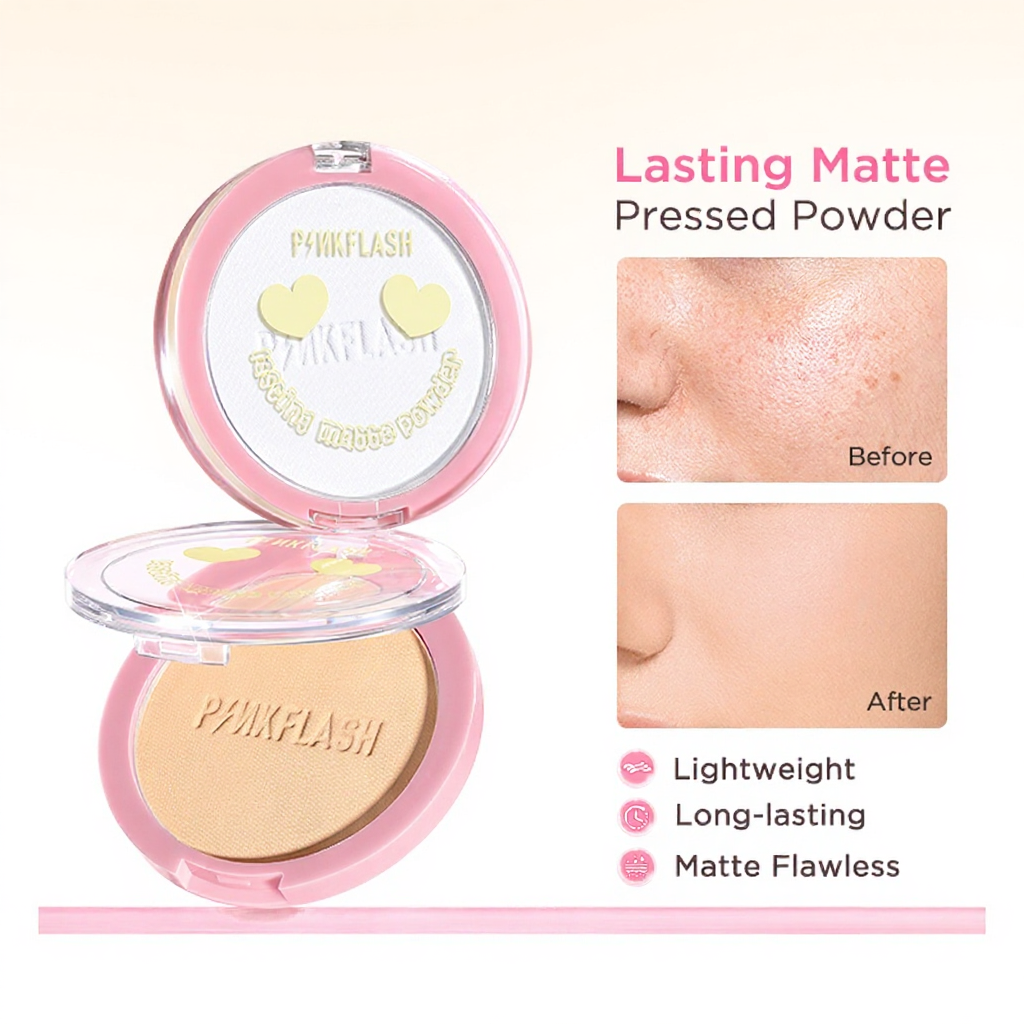 PINKFLASH Pressed Powder Matte Foundation | Shopee Philippines