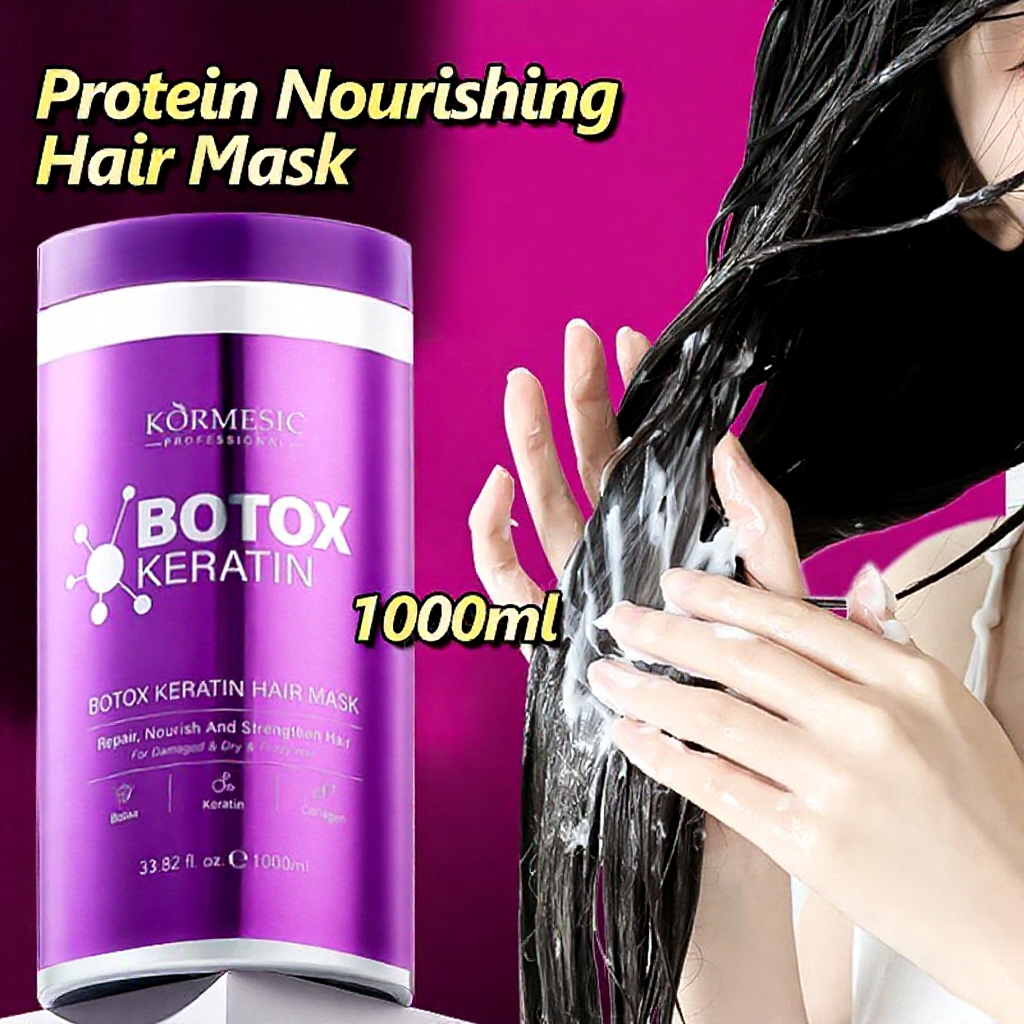 Botox Keratin Hair Mask with Collagen 1000ml for Deep Repair and Frizz ...