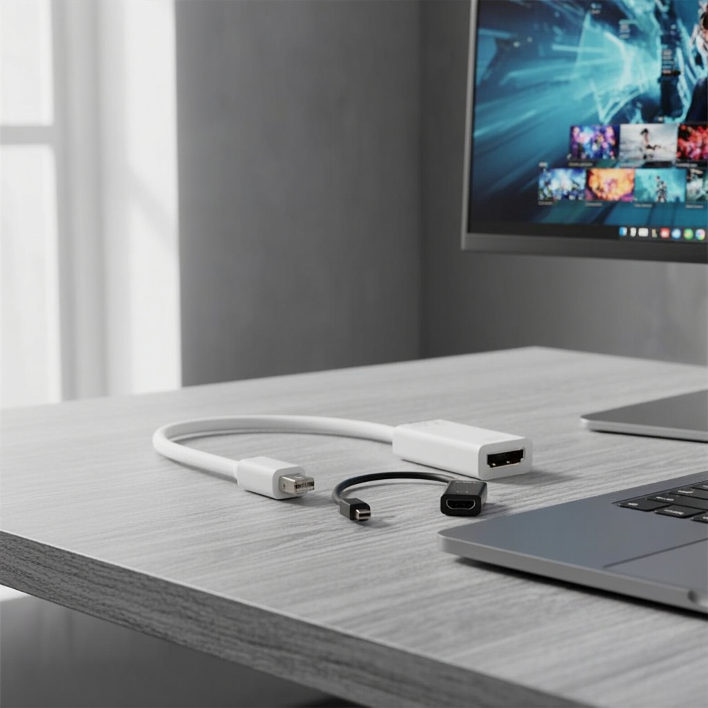 Thunderbolt Compatible Mini DisplayPort to HDMI Adapter 4K 2K 1080P for ...