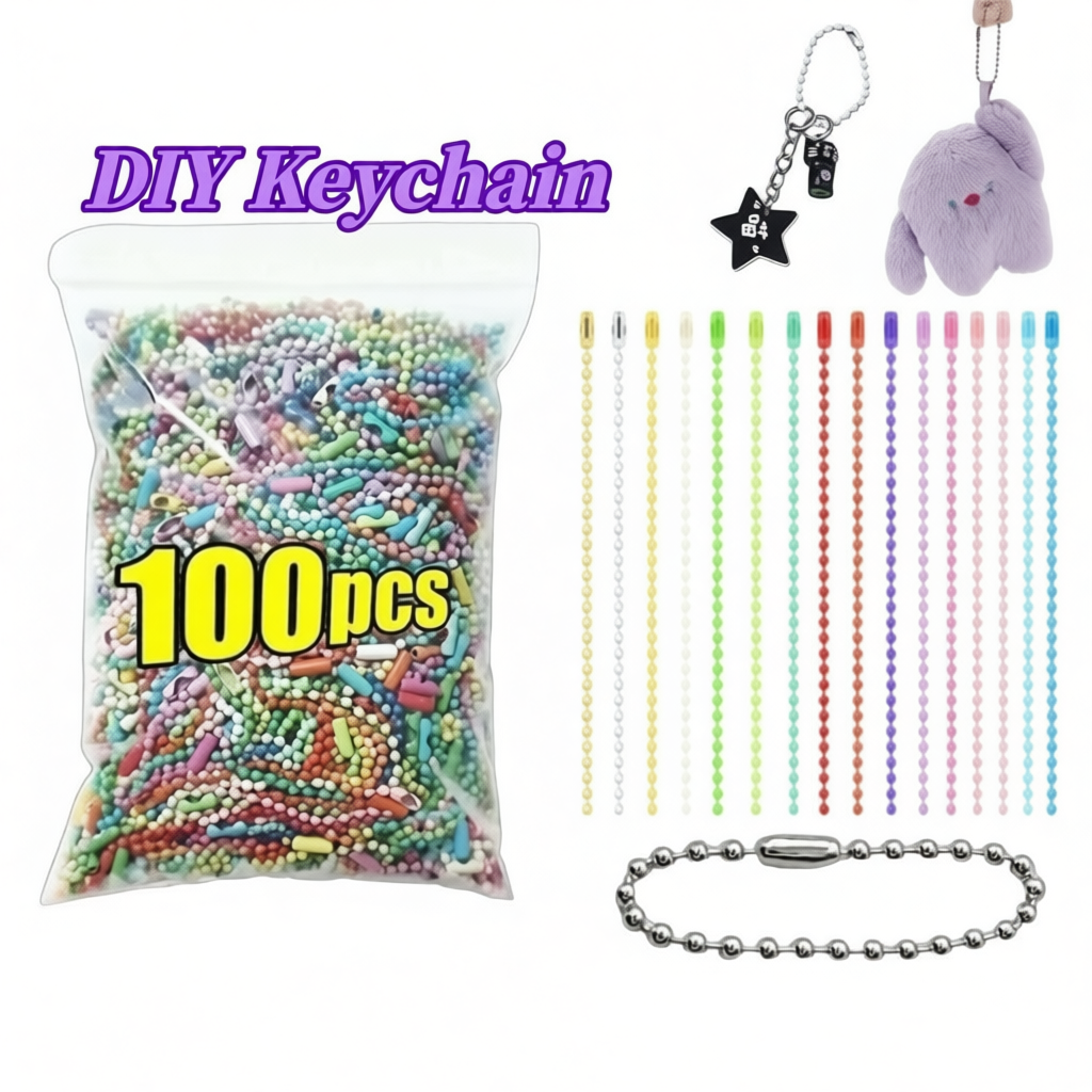 50PCS Colored Ball Chains – DIY Keychain & Jewelry Connectors | Shopee ...