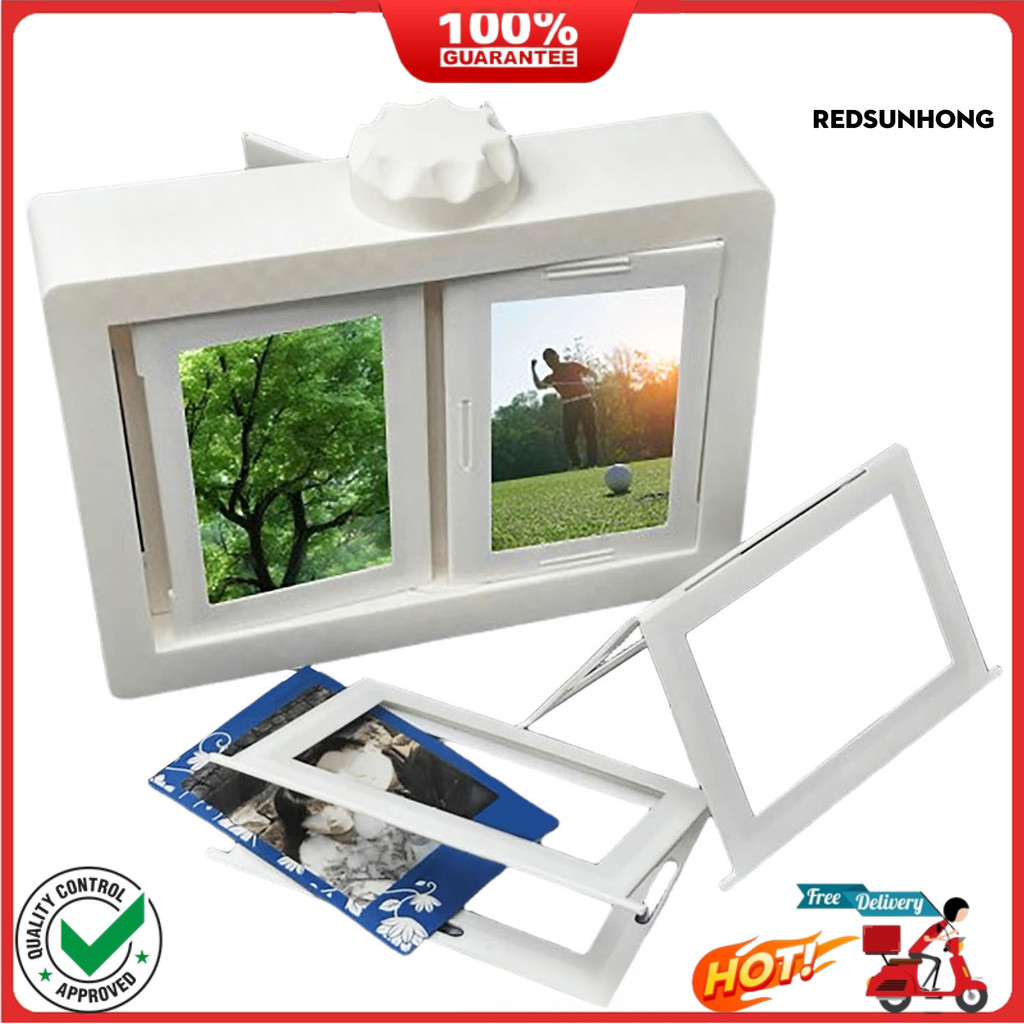 COD→ Rotating Photo Holder Desktop Page-Turning Photo Album 12-Card ...
