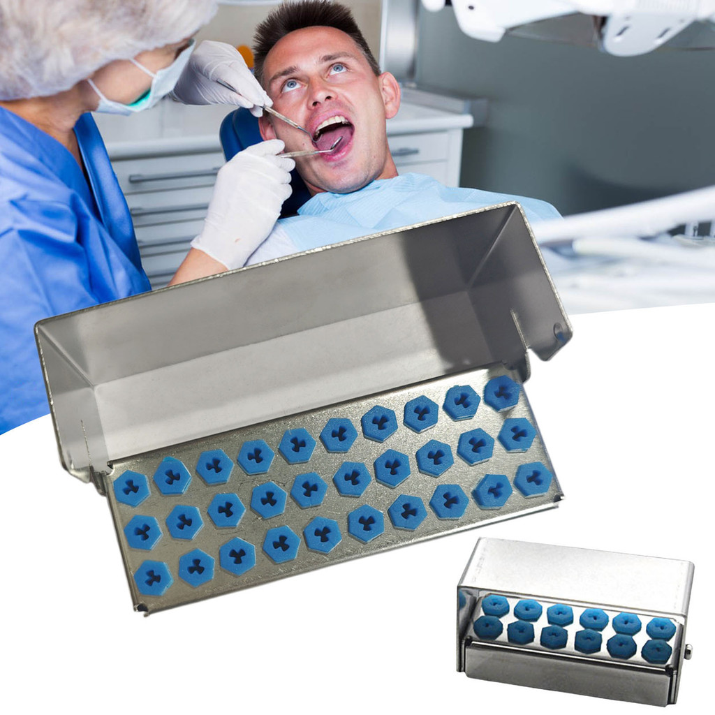 GO8 8/12/30 Holes Dental Bur Autoclavable Case Organizer with Cover Bur ...