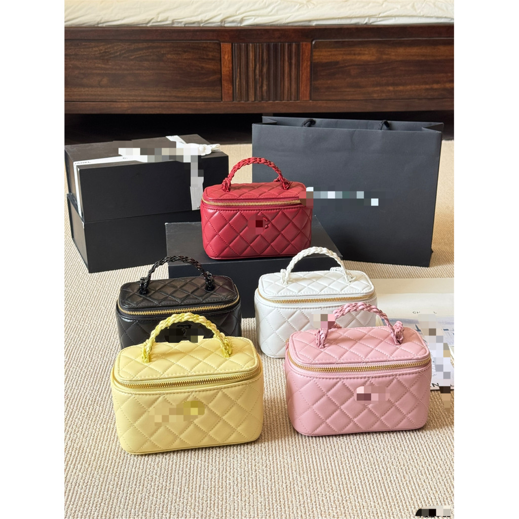 CHN261 Diamond Pattern Cosmetic Bag Multiple Colors Small Square Box ...