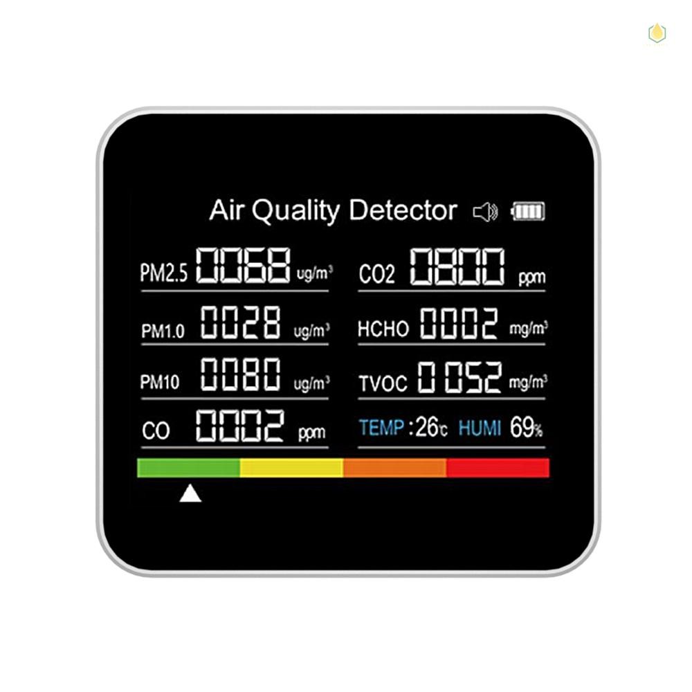 PH 9 in 1 Air Quality Monitor CO2 Meter Carbon Dioxide Detector CO2 CO ...