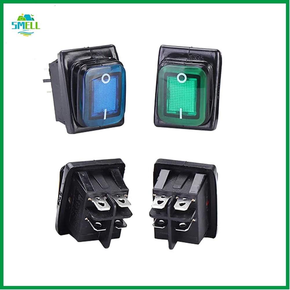 【SMELLSHI】 Reset Waterproof Rectangular Switch Rocker Switch 20A DPST ...