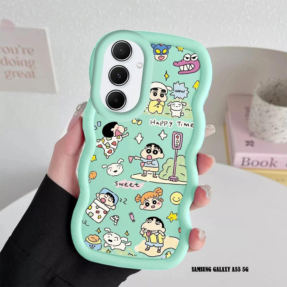 For Samsung Galaxy A55 A35 A25 A54 A53 A52 A52S 5G Anime (Crayon Shin ...