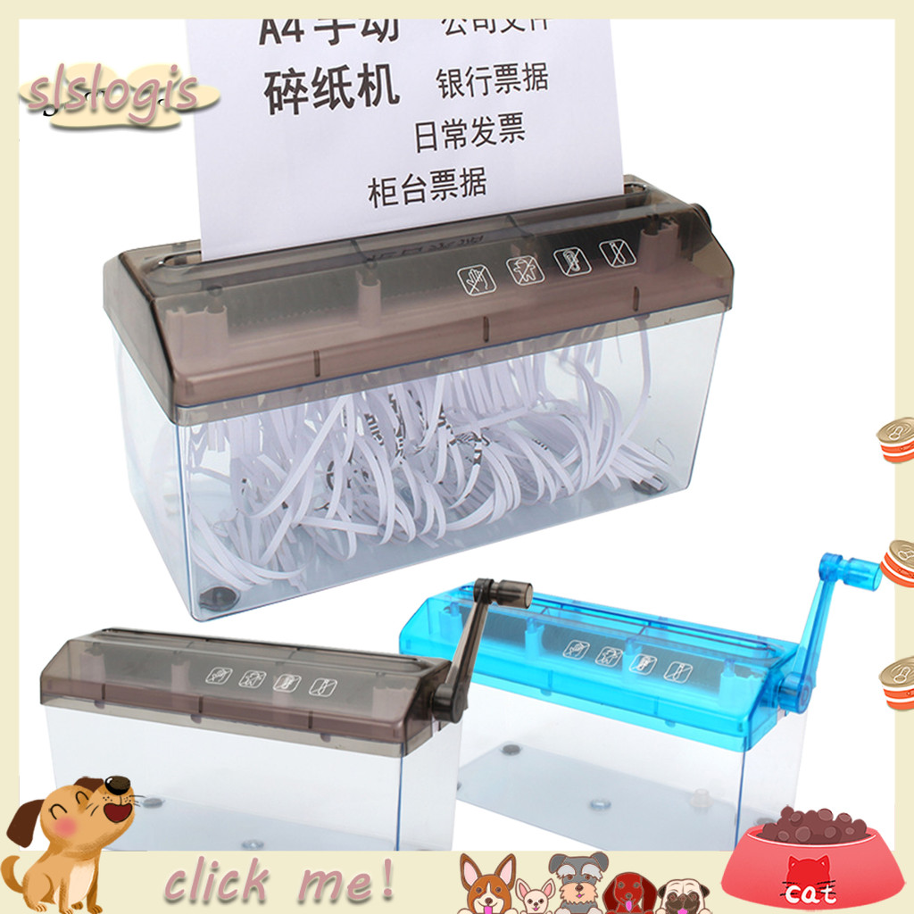 SGW A4 Paper Hand Shredder Portable Paper Shredder Manual Shredder 3mm ...