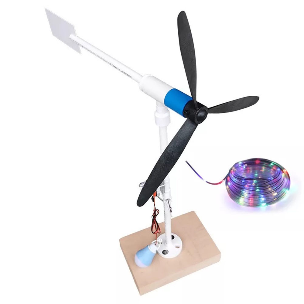 【FSFO】Wind Turbine Spinner Generator Model Led Night Light Garden Yard ...