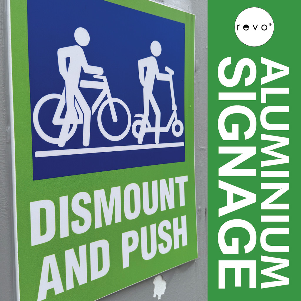 DISMOUNT AND PUSH SIGN | WARNING, INSTRUCTION, NOTICE, DIRECTION ...