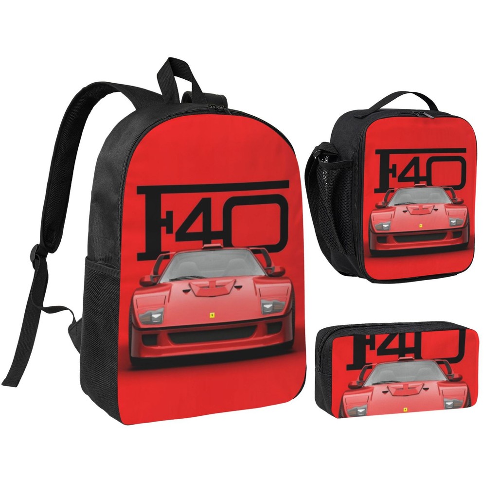 Ferrari 3PCS School Backpack for Boys Girls, Kids Backpack for School ...