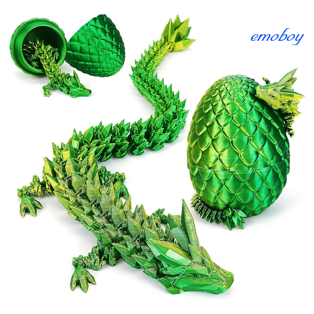Emoboy 3D Printed Dragon Figurine Movable Joints Chinese Loong Figure ...