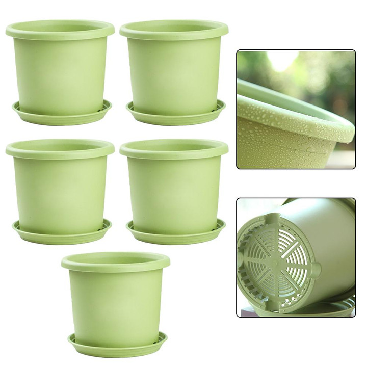 VOGZONE-PH>> high quality Large Resin Flower Pots with Drainage Tray ...