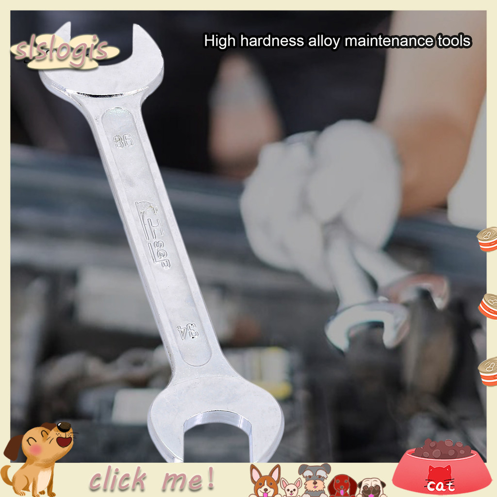 SGW 34-36mm Double Open End Wrench Heavy Duty Sturdy Open Ended Spanner ...