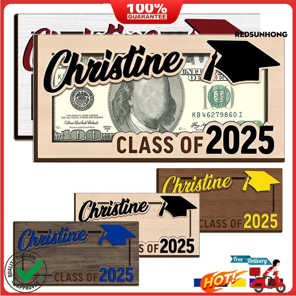 COD→ Graduation Money Holder Class of 2025 Wooden Money Card Graduation ...