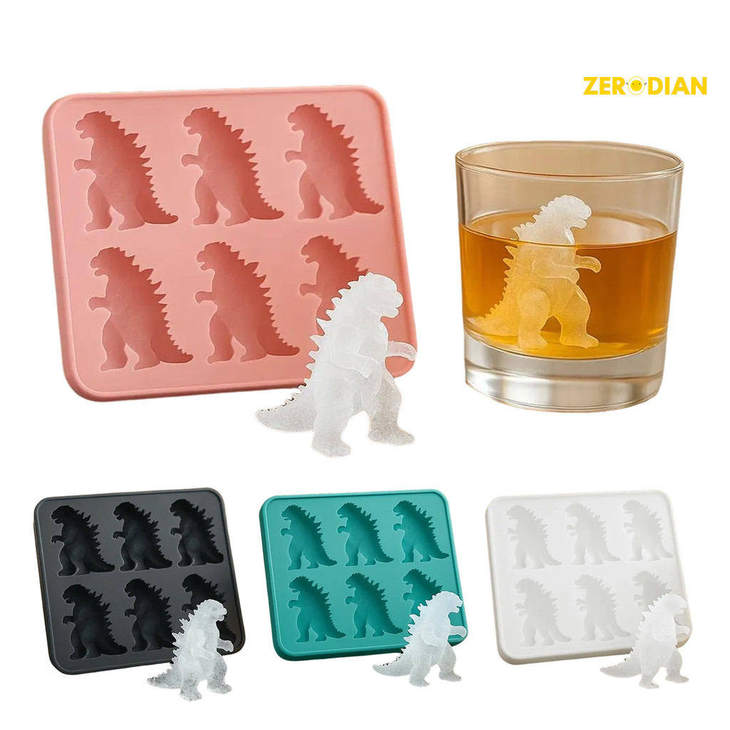 Zerodian Ice Cube Mold Dinosaur Shape Food Grade Silicone Juice Ice ...